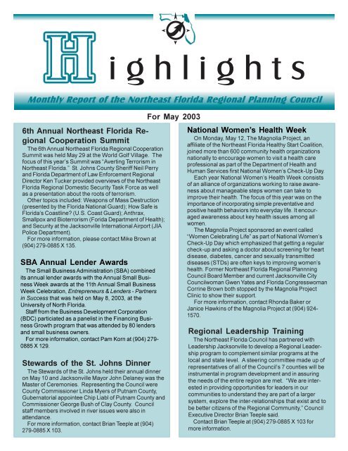 May - Northeast Florida Regional Planning Council