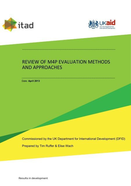 Review of M4P Evaluation Methods and Approaches - Value Chains