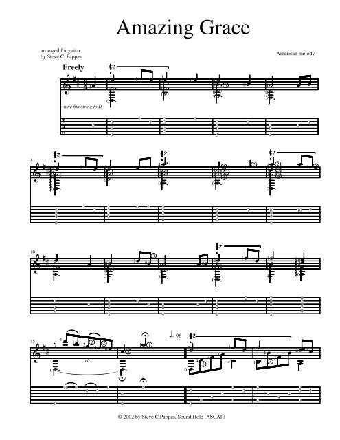 Finale 2002 - [Amazing Grace~TAB.MUS] - Acoustic Fingerstyle Guitar