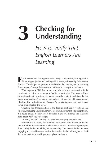 Chapter 3. Checking for Understanding: How to ... - Sage Publications