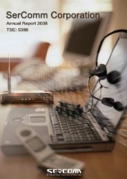 Compact Pan & Tilt IP Camera RC4030 RC8030 IP ... - SerComm