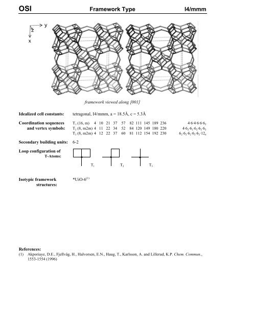 OSI Framework Type I4/mmm