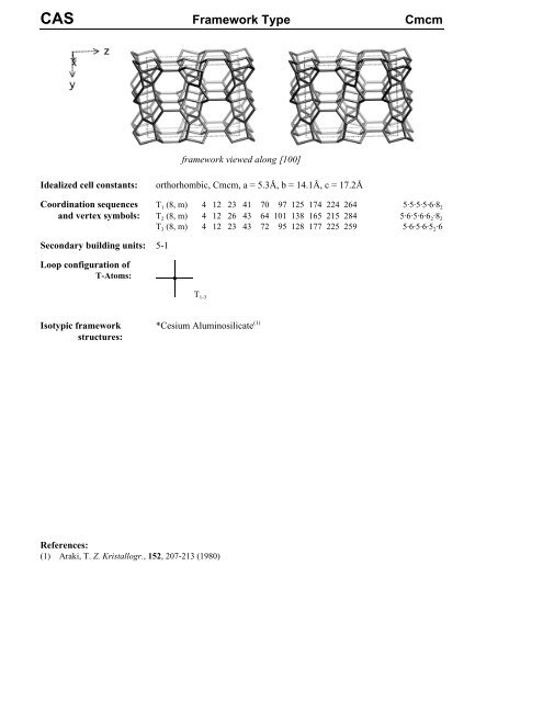 CAS Framework Type Cmcm