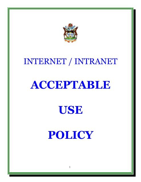 Internet/Intranet - Acceptable Use Policy - Antigua & Barbuda