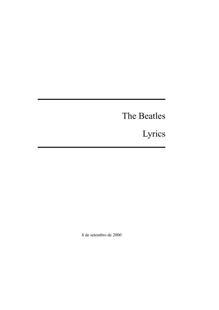 The Beatles Lyrics