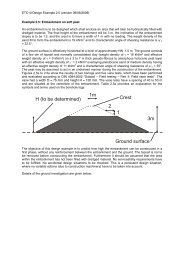 Specification of Design Example 2.2 - Eurocode 7
