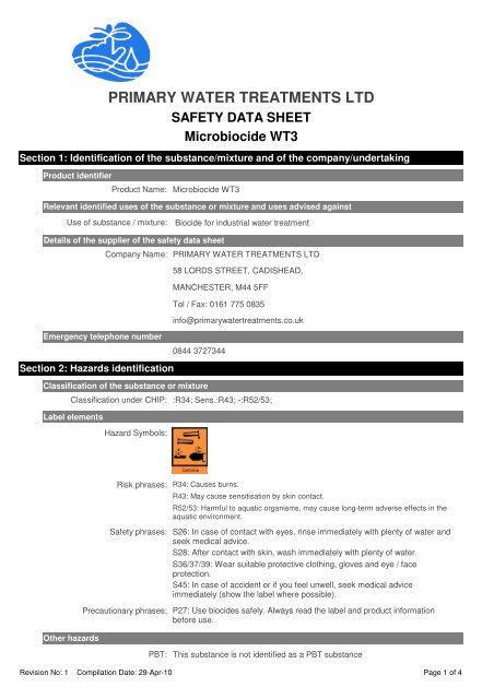 Microbiocide WT3 - buildingsystemssolutions.co.uk