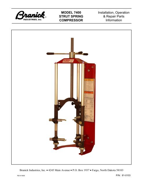 manual - Branick Industries