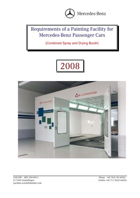Requirements of a Painting Facility for Mercedes-Benz Passenger ...