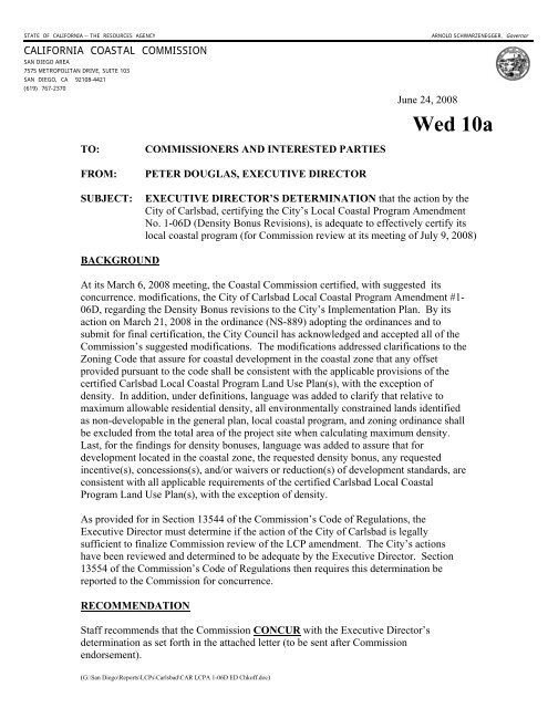 Standard Letter Format (letterhead) - State of California