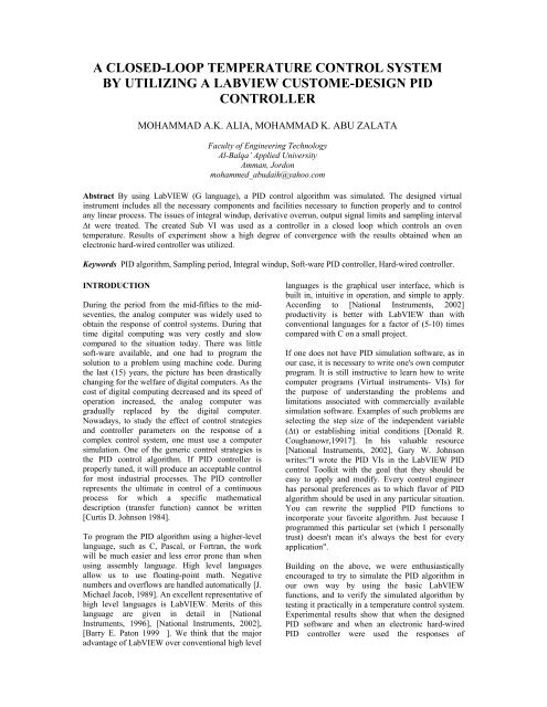 A CLOSED-LOOP TEMPERATURE CONTROL SYSTEM BY ...