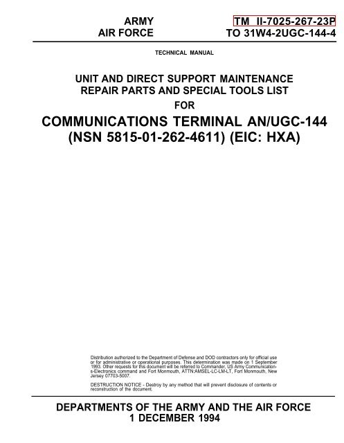 communications terminal an/ugc-144 - M.O.R.S.E. Group