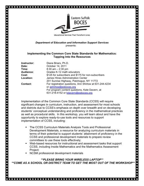 EASTERN SUFFOLK BOCES