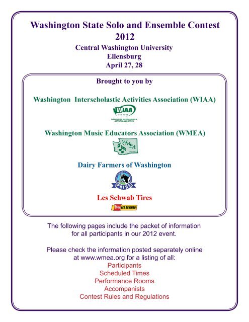 Washington State Solo and Ensemble Contest 2012 Brought to you ...