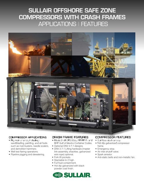 sullair offshore safe zone compressors with crash frames ...