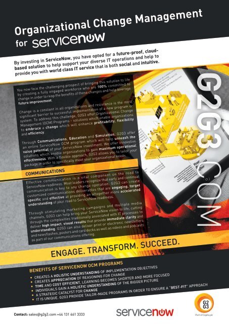 ServiceNow Readiness Flyer - G2G3