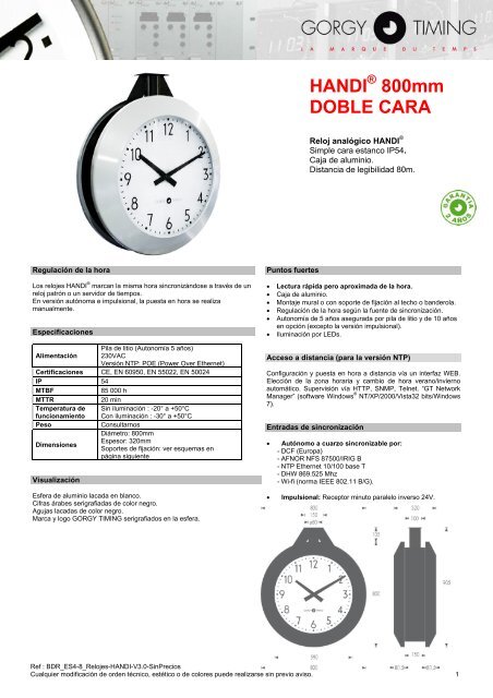 HANDI 800 doble cara - Gorgy Timing