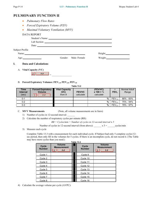 Lesson 13 Data Report - Biopac