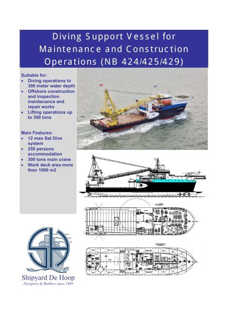Diving Support Vessel for Maintenance and Construction ... - De Hoop