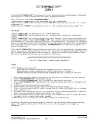 Application Chart - Determinators