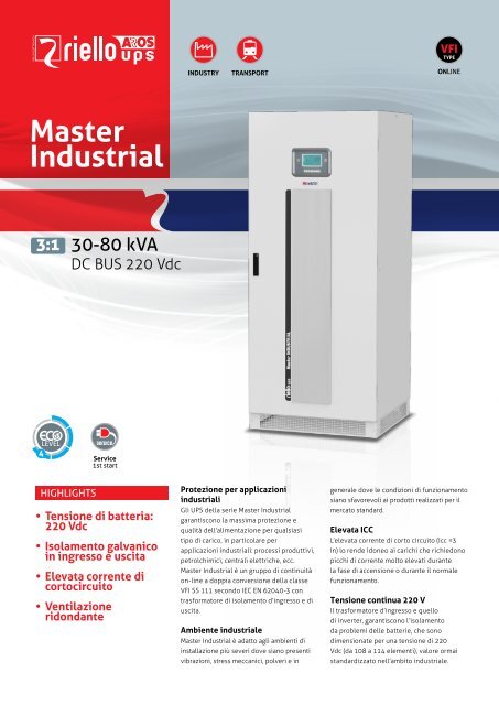 Master Industrial - Riello UPS