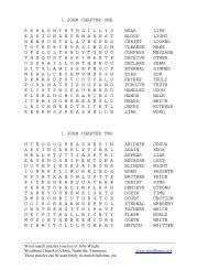 Jeremiah Word Search Puzzles - Woodbine Church of Christ