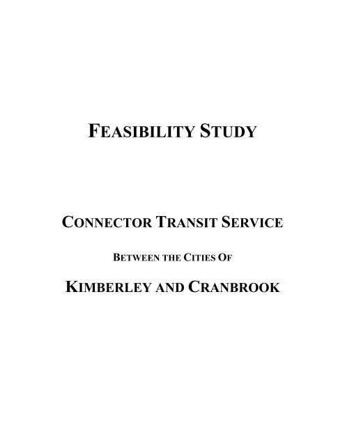 FEASIBILITY STUDY - BC Transit
