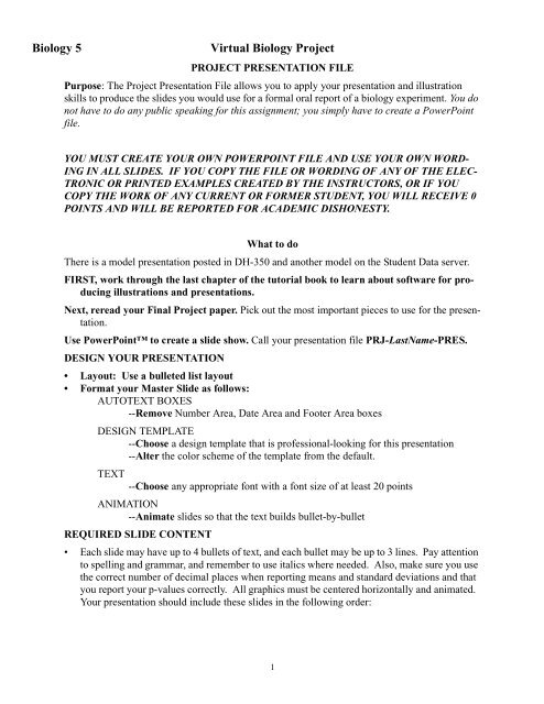 Guidelines for Project Presentation File