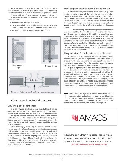 Pads and vanes can also b