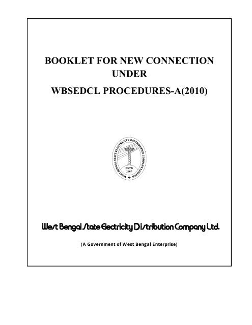 booklet for new connection under wbsedcl procedures-a(2010)