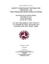 safety compliance testing for fmvss no. 103 windshield defrosting ...