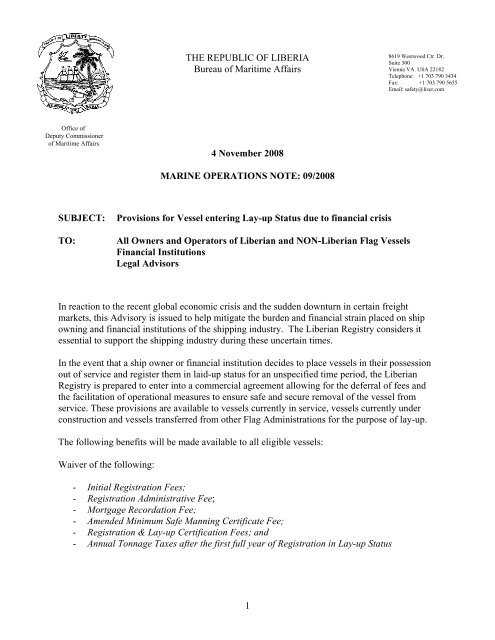 Marine Operations Note 09-2008 - liscr