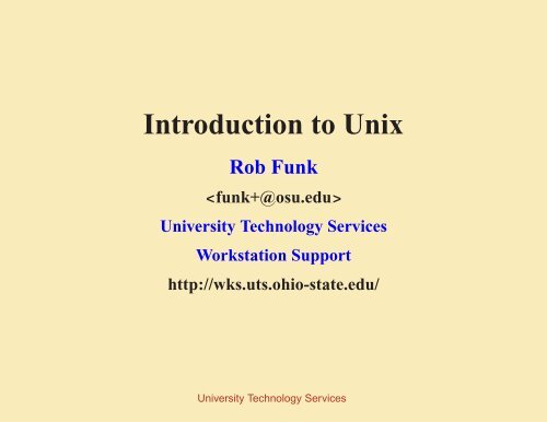 Introduction to Unix