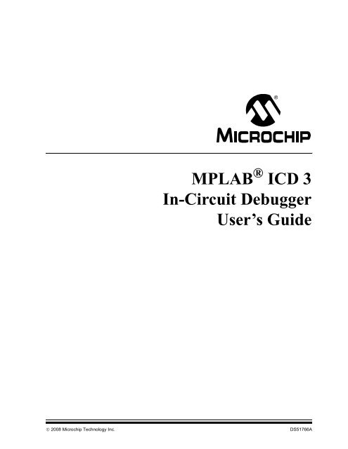 Mplab Icd 3 In Circuit Debugger Users Guide