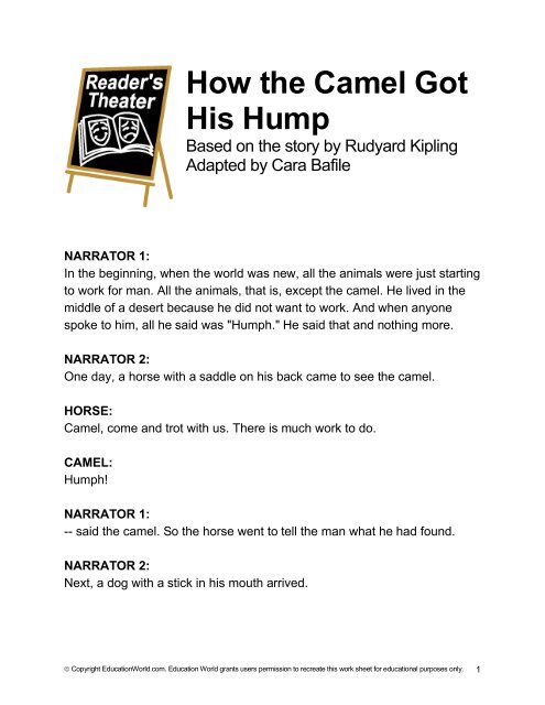 How the Camel Got His Hump - Education World