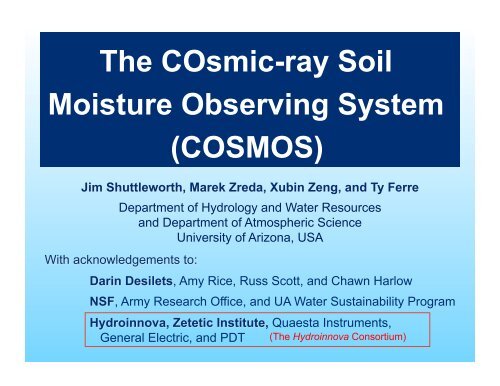 The COsmic-ray Soil Moisture Observing System (COSMOS)