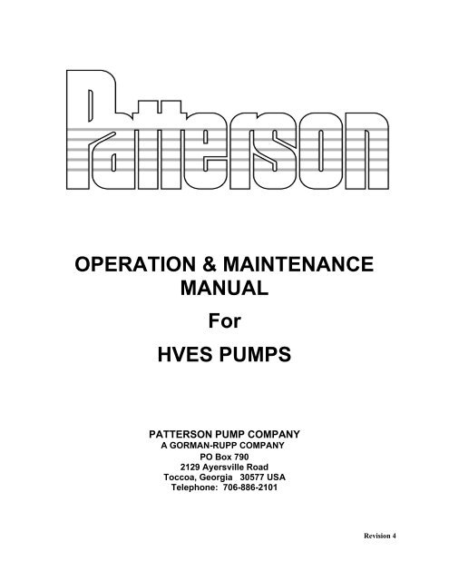 HVAC End Suction Pumps - Patterson Pump Company