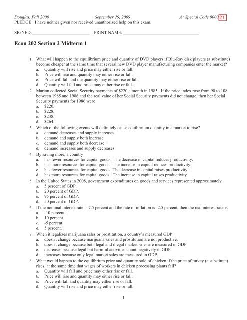 Econ 202 Section 2 Midterm 1