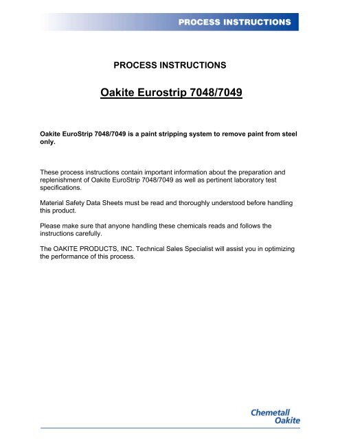 Oakite Eurostrip 7048/7049 - Super Kleen Direct