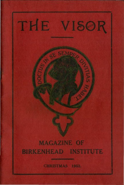 1952 - Xmas - Birkenhead Institute Old Boys