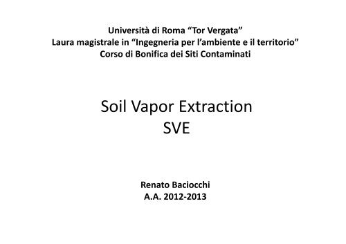 Soil Vapor Extraction SVE