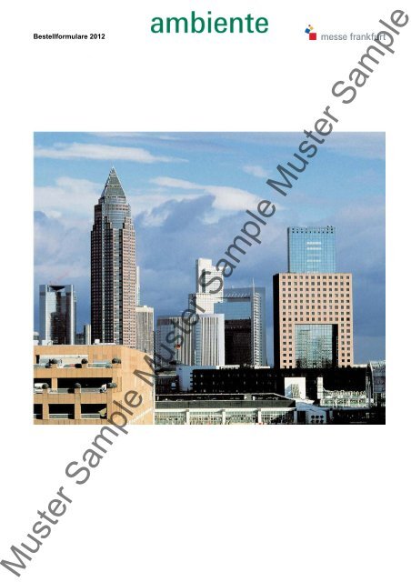 Muster Sample Muster Sample Muster Sample - Messe Frankfurt