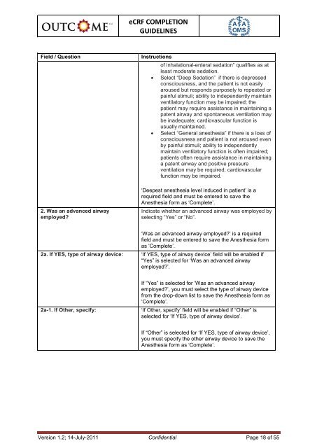 eCRF COMPLETIONGUIDELINES eCRF COMPLETIONGUIDELINES