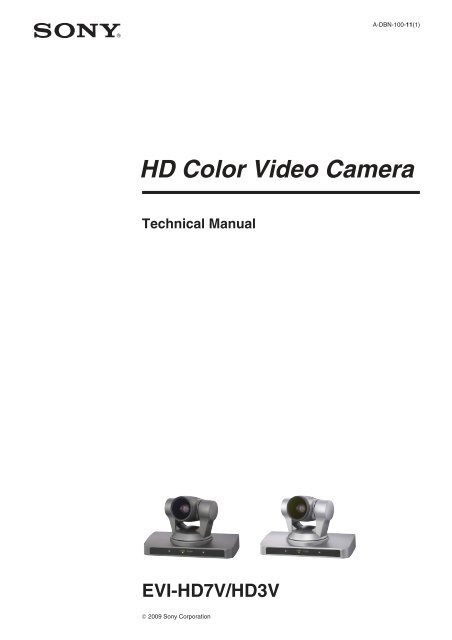 HD Color Video Camera EVI-HD7V/HD3V - Sony