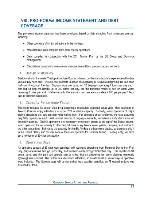 VIII. PRO-FORMA INCOME ST