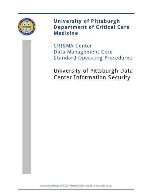 Standard Operating Procedures for Data Storage and Management ...