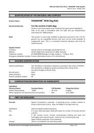 RABBAIT ® 1080 Oat Bait MSDS - Animal Control Technologies