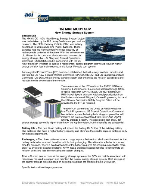 The MK8 MOD1 SDV New Energy Storage System - EMPF