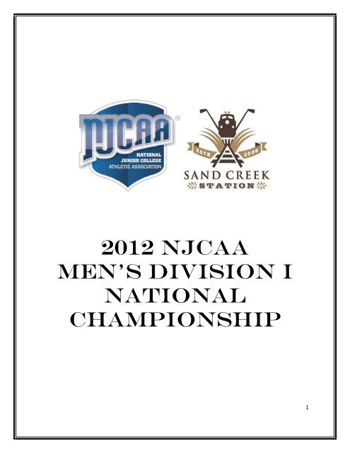2012 NJCAA MEN'S DIVISION i NATIONAL CHAMPIONSHIP