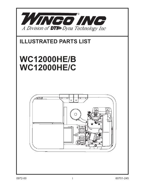 60701-245 Parts List WC12000HE/B ... - Winco Generators